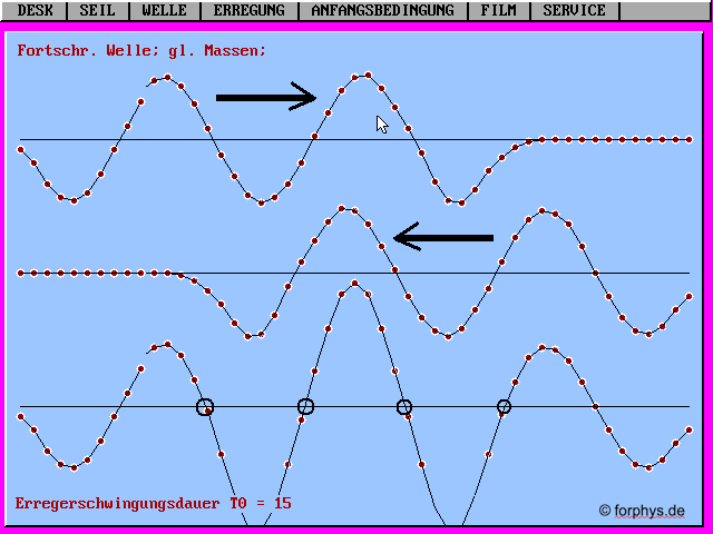 SG048b Entstehung einer stehenden Welle durch Reflexion